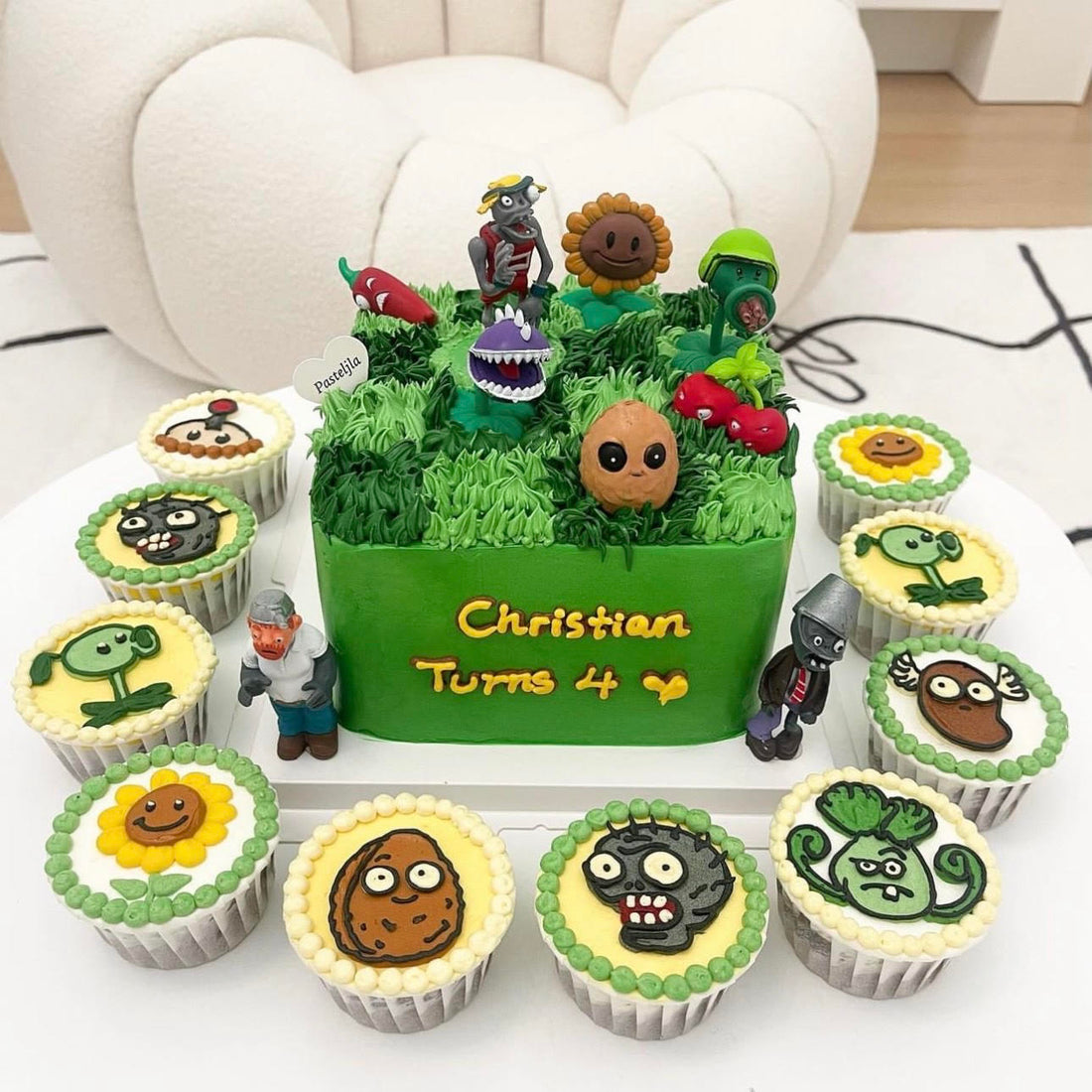 Plants VS Zombie Square Cake – Pasteljla